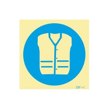 Obligation sign, high visibility vest